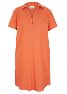 Tunikamekko kevyestä pellavasekoitteesta kuparin oranssi • 49.99 ...