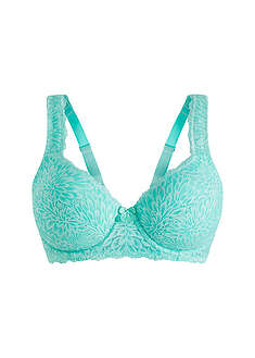 Kevyesti topatut rintaliivit pehmustetuilla olkaimilla akvamariini • 19 ...